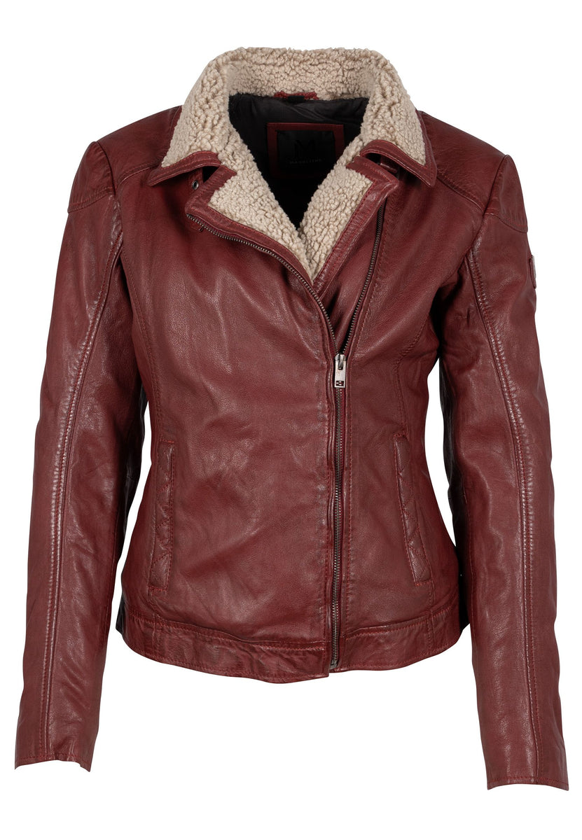 Jenja CF Leather Jacket, Red – mauritiusleather