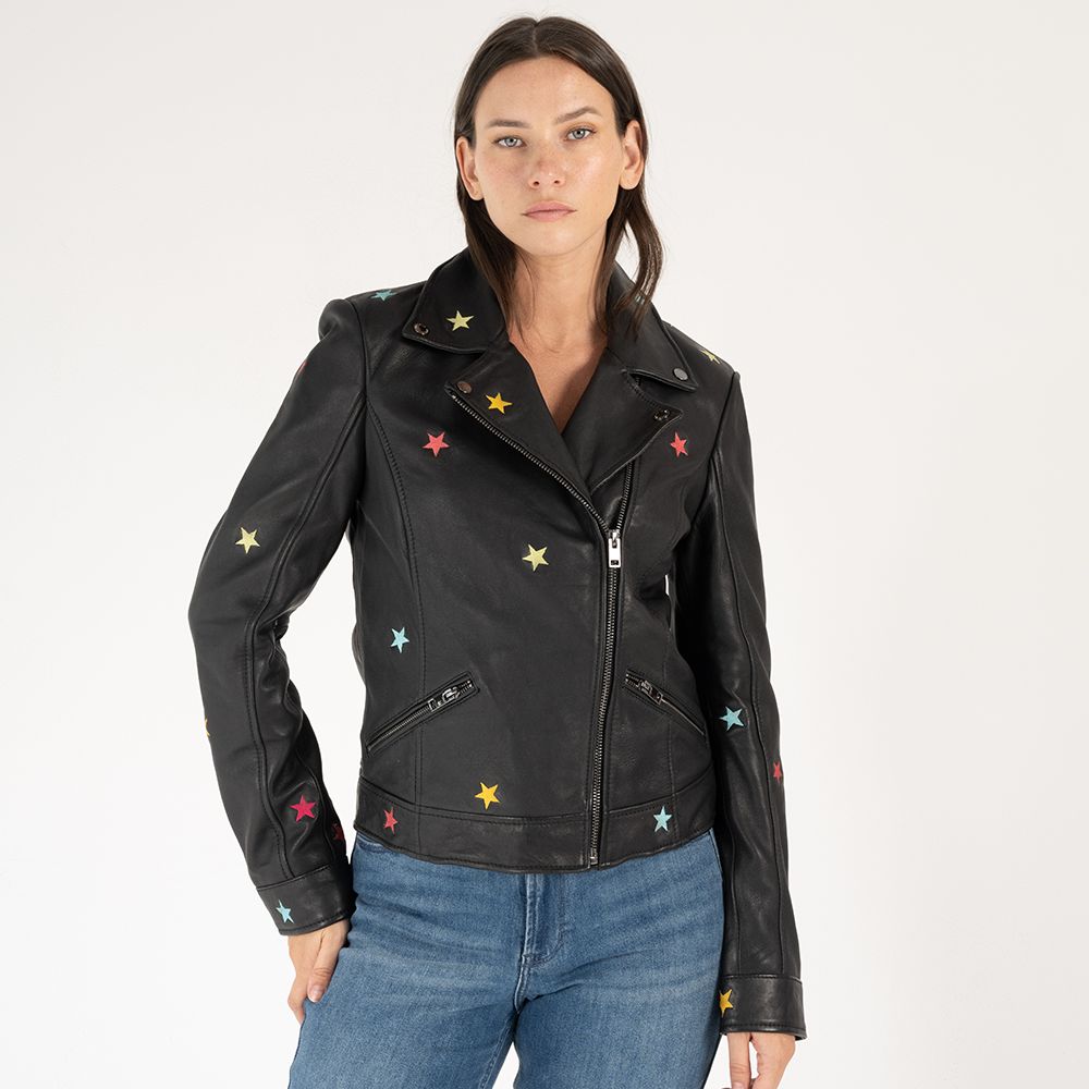Nanca RF Leather Jacket, Black – mauritiusleather